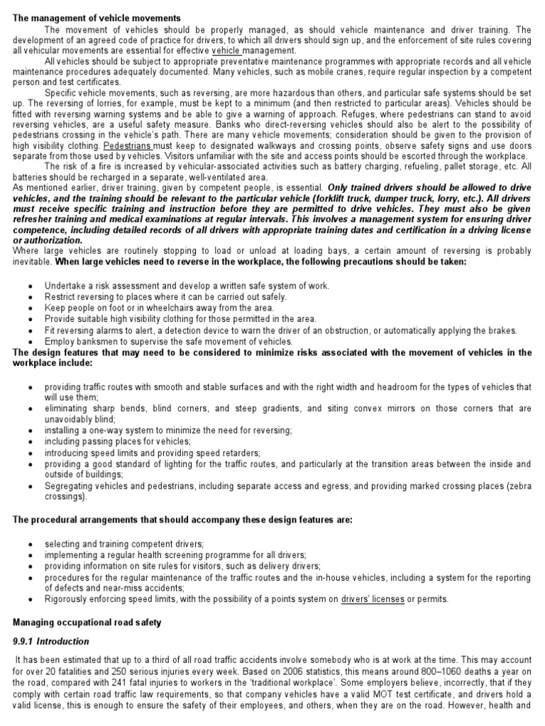 Effective Vehicle Movement Management | PDF | Driving | Traffic