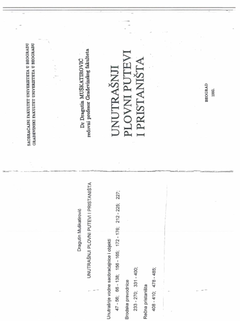 Unutrašnji Plovni Putevi I Pristaništa I | PDF