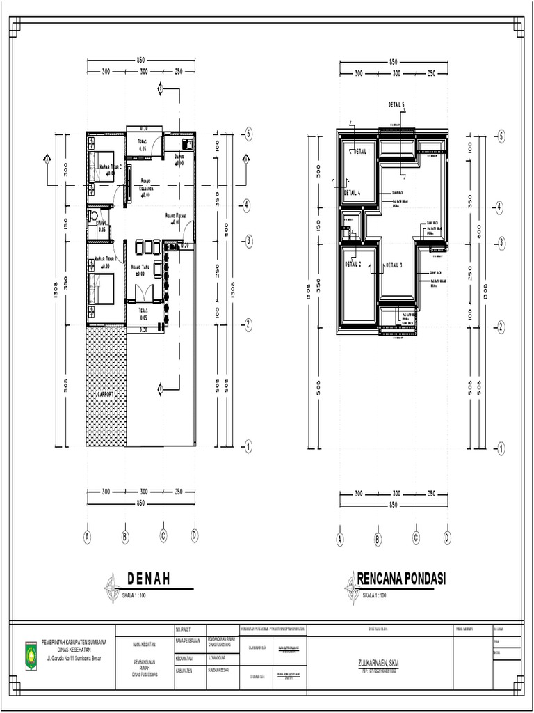 Rencana Lantai Rumah Tingkat Dua Lengkap dengan Detail dan Spesifikasi ...