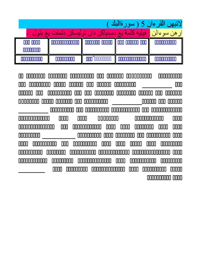 Surah Al Balad | PDF