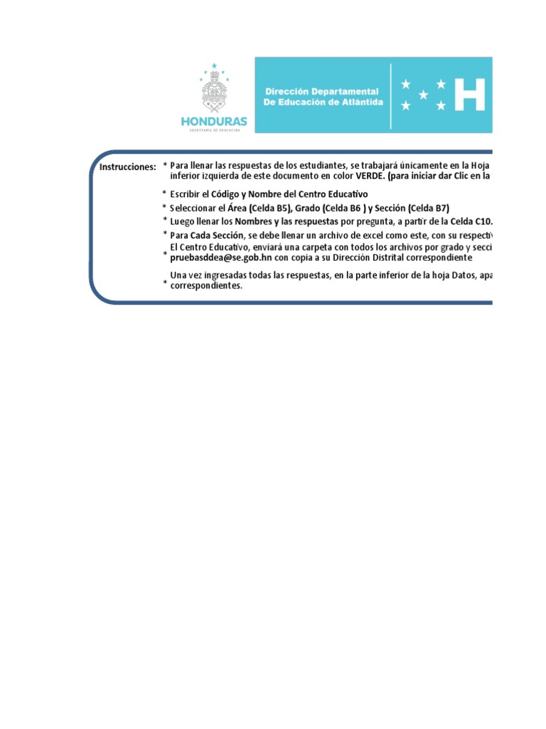Formato Tabulacion-Pruebas-Diagnosticas-Espanol-y-Matematicas | PDF