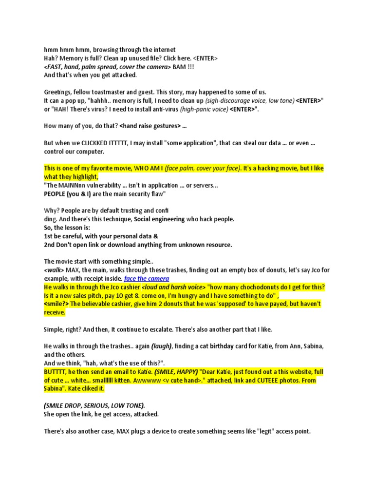 Script Project 1 3 Gabrielle Linkherz Download Free Pdf Password Secure Communication 