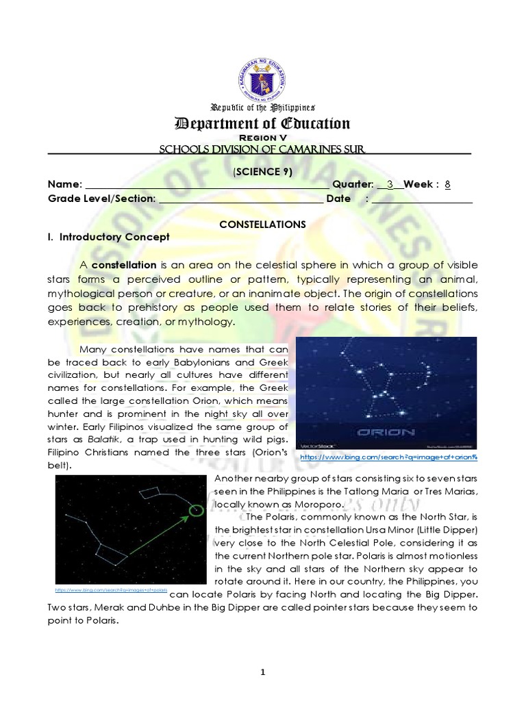 Constellations Visible in the Philippines | PDF | Stellar Astronomy ...