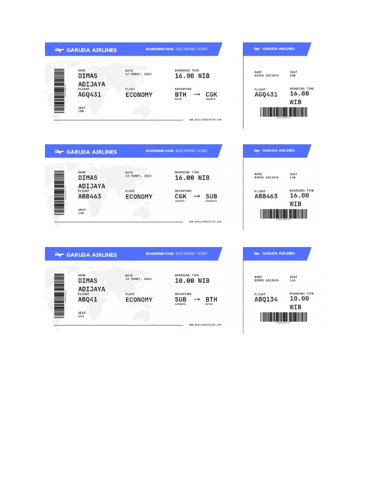 Tiket Pesawat PDF | PDF