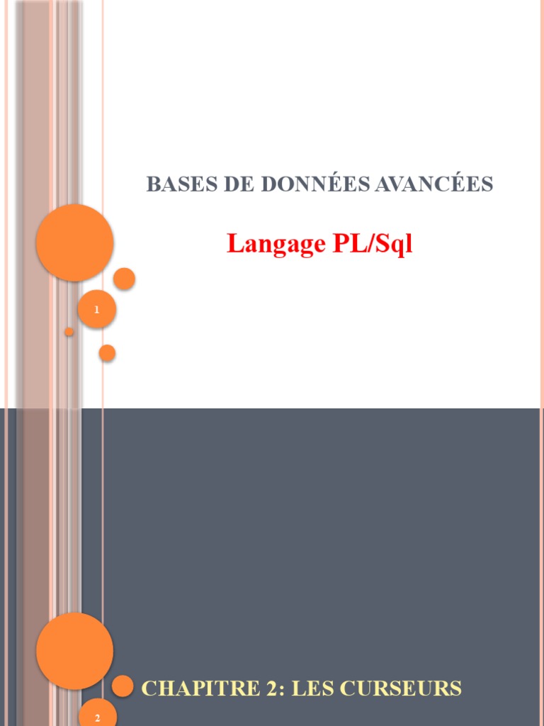 Guide des Curseurs PL/SQL Avancés | PDF | SQL | Structure de contrôle