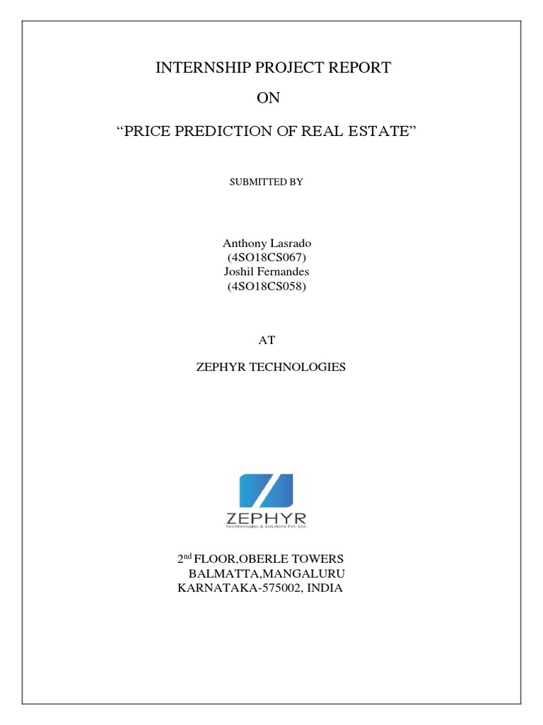 Internship Report Anthony and Joshil PDF | PDF | Computers | Technology & Engineering