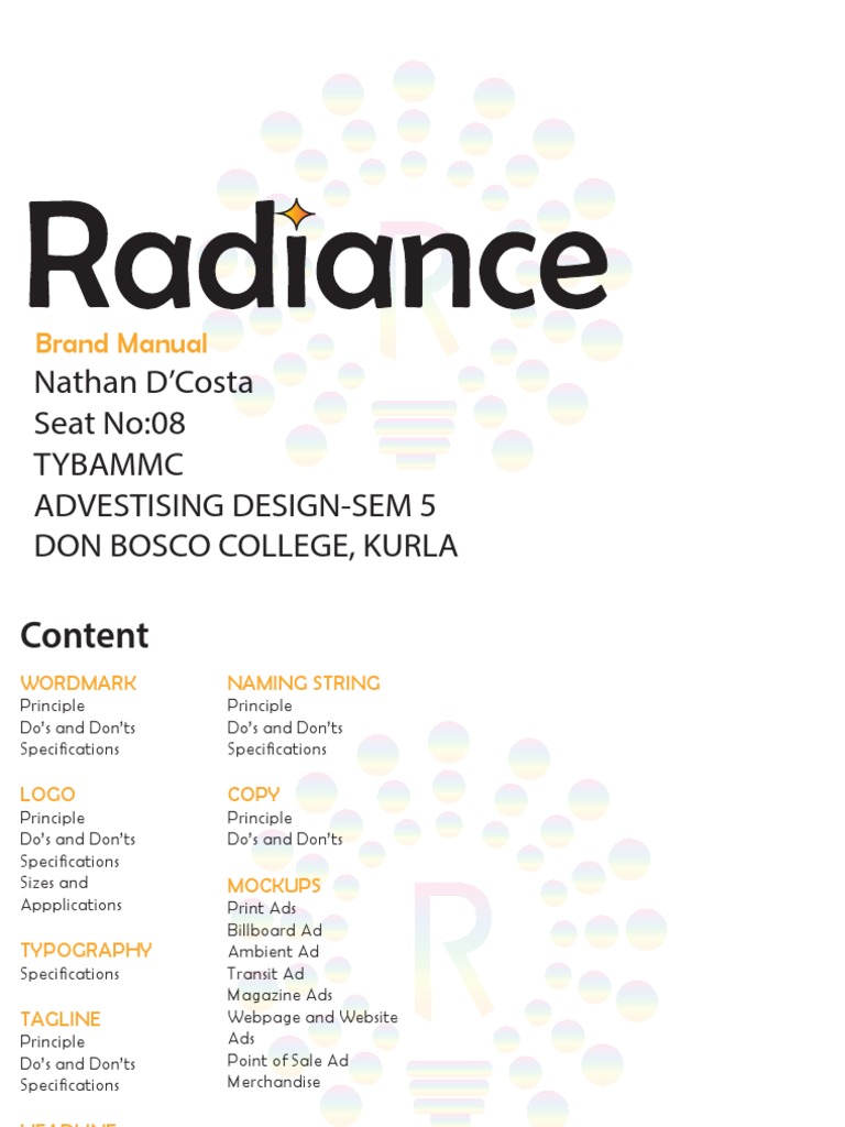 Brand Manual Radiance 2022 With Mockups | PDF | Logos | Brand