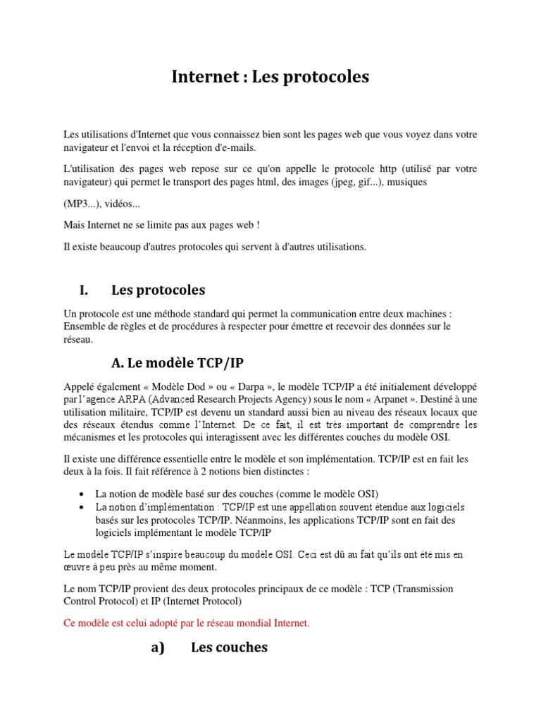 Cours Utiliser Internet BTS CI 2-1 Ch4 PDF | PDF | Adresse IP | Suite des protocoles Internet