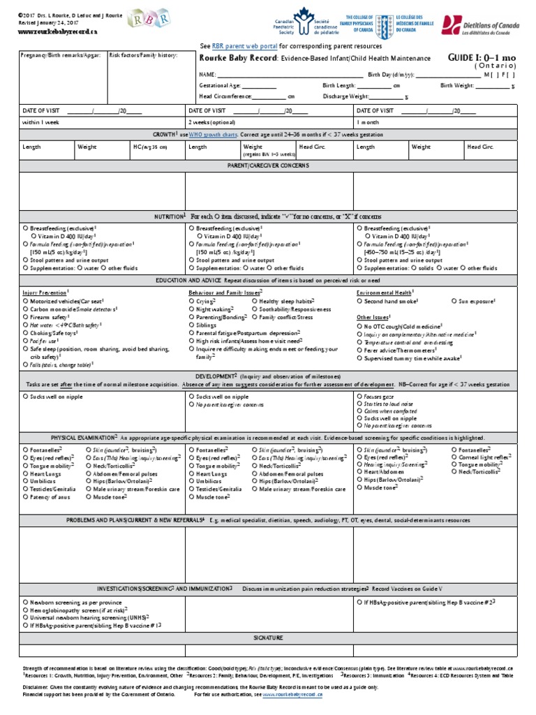 Rourke Baby Record Ontario English - Black 171004 | PDF | Caregiver ...