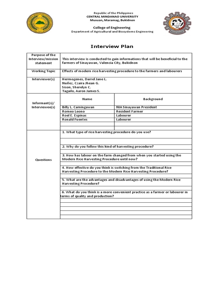 Interview Plan | PDF