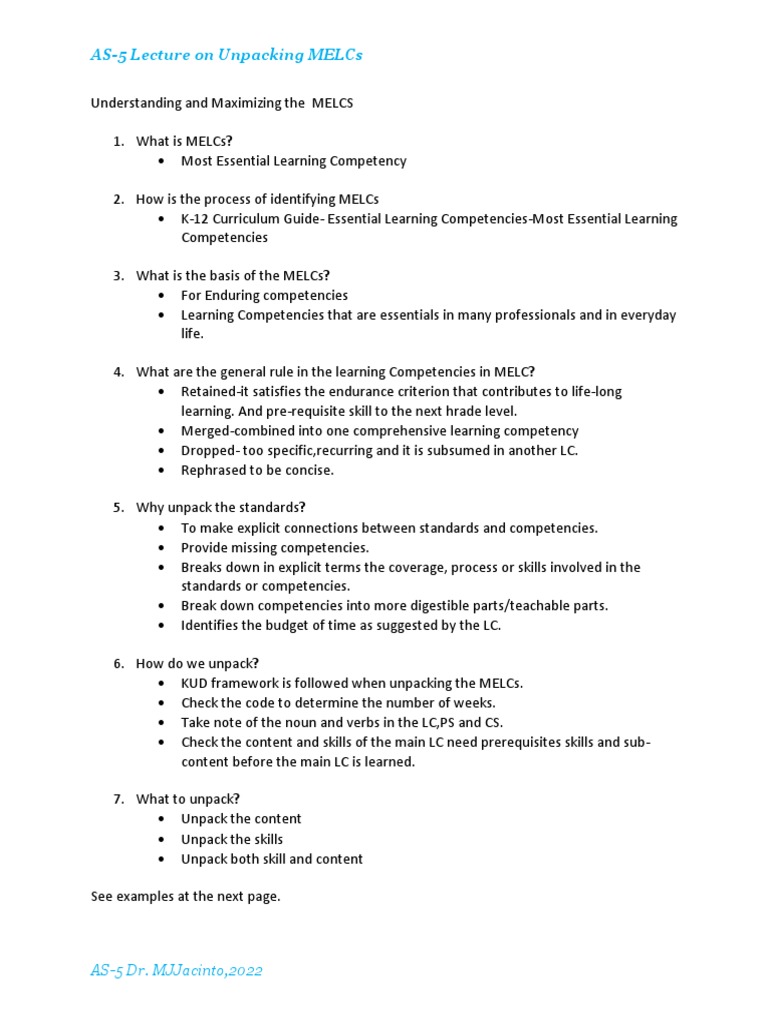 Unpacking of MELCs | PDF | Mass | Kinetic Energy