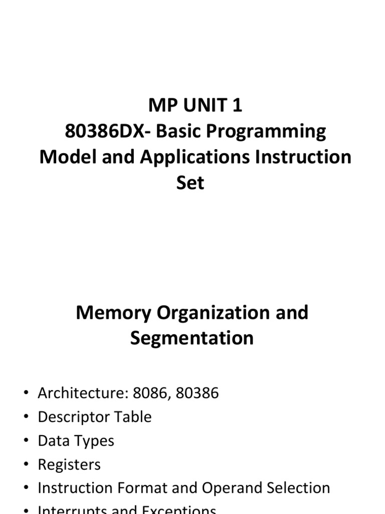 MP UNIT 1.pdf | PDF