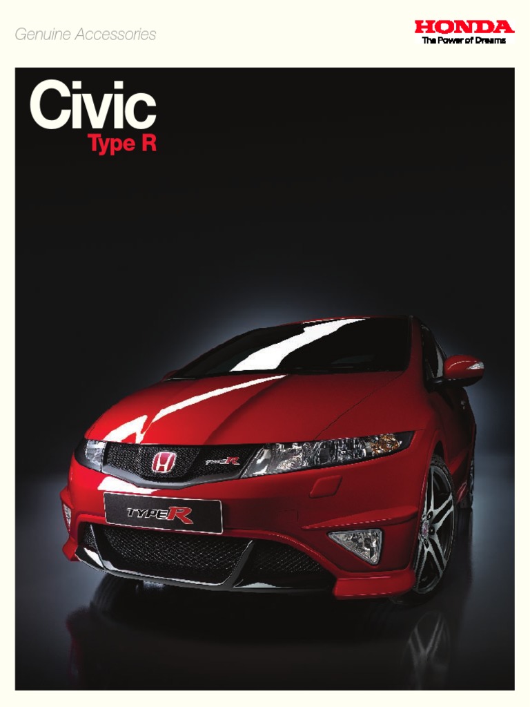 2010 Honda Civic Type R Accessories Brochure Catalog PDF | PDF ...