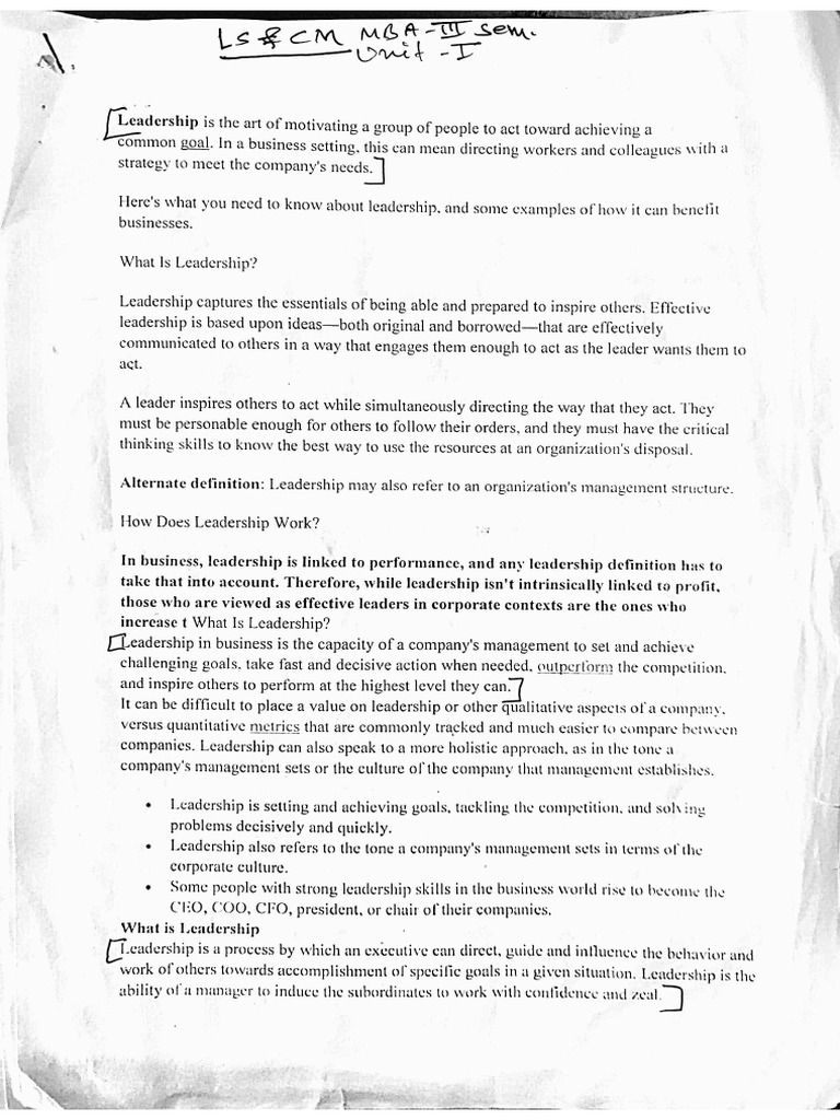 Leadership Skills | PDF