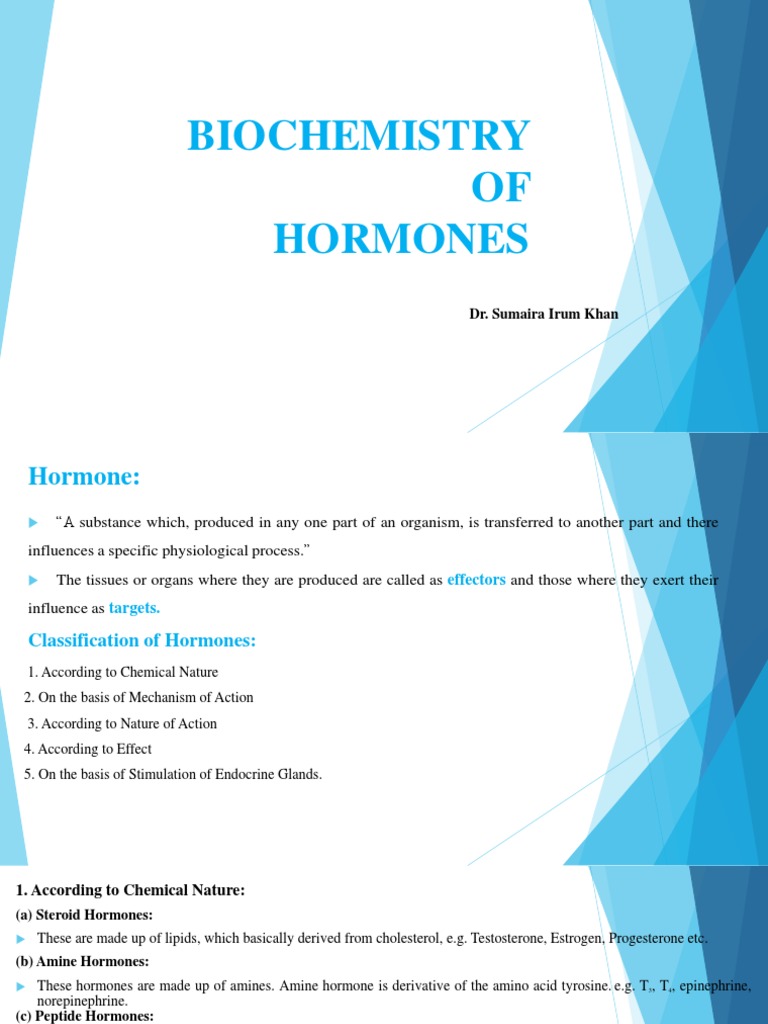Biochemistry of Hormones | PDF | Endocrine System | Hormone