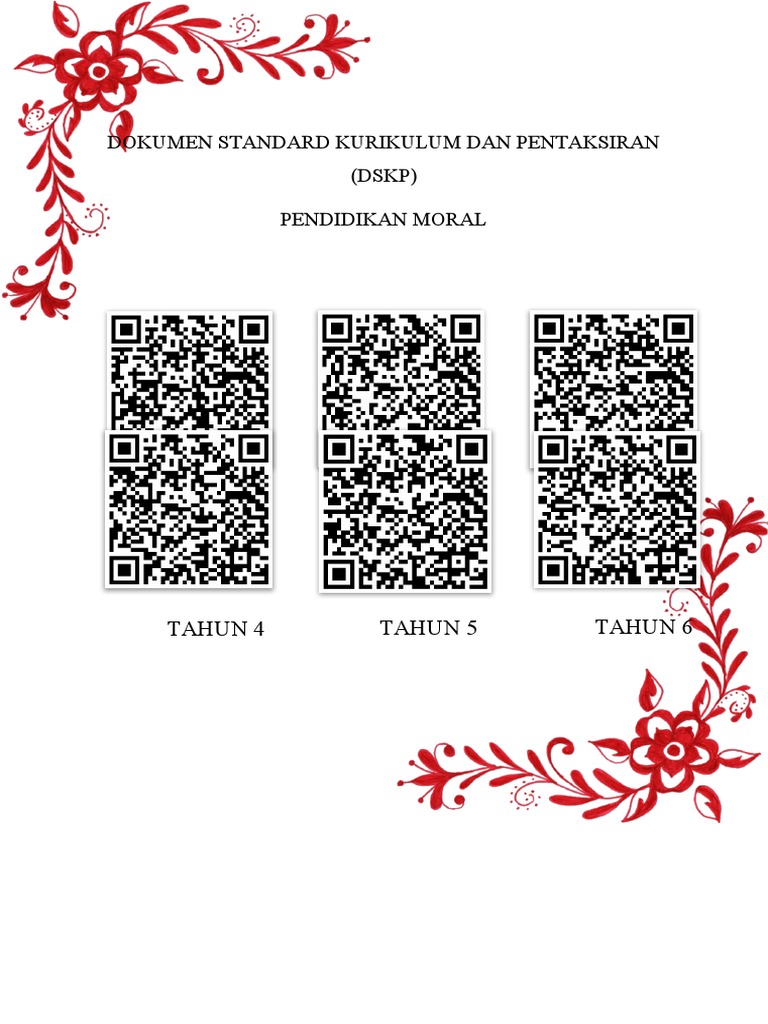 QR Code DSKP Moral (1-6) | PDF