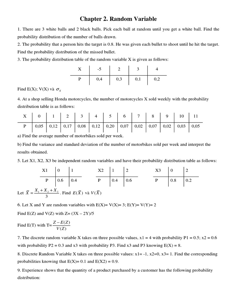 Chap2 Excercises | Download Free PDF | Investing | Probability Distribution