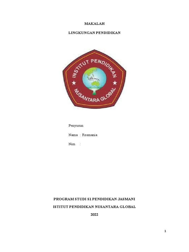 Makalah Lingkungan Pendidikan | PDF