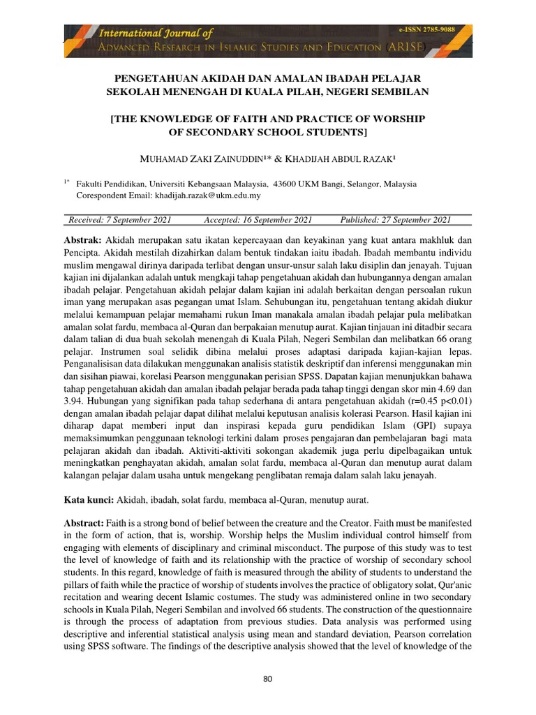 Arise 2021 1406 Zaki Terbit PDF | PDF