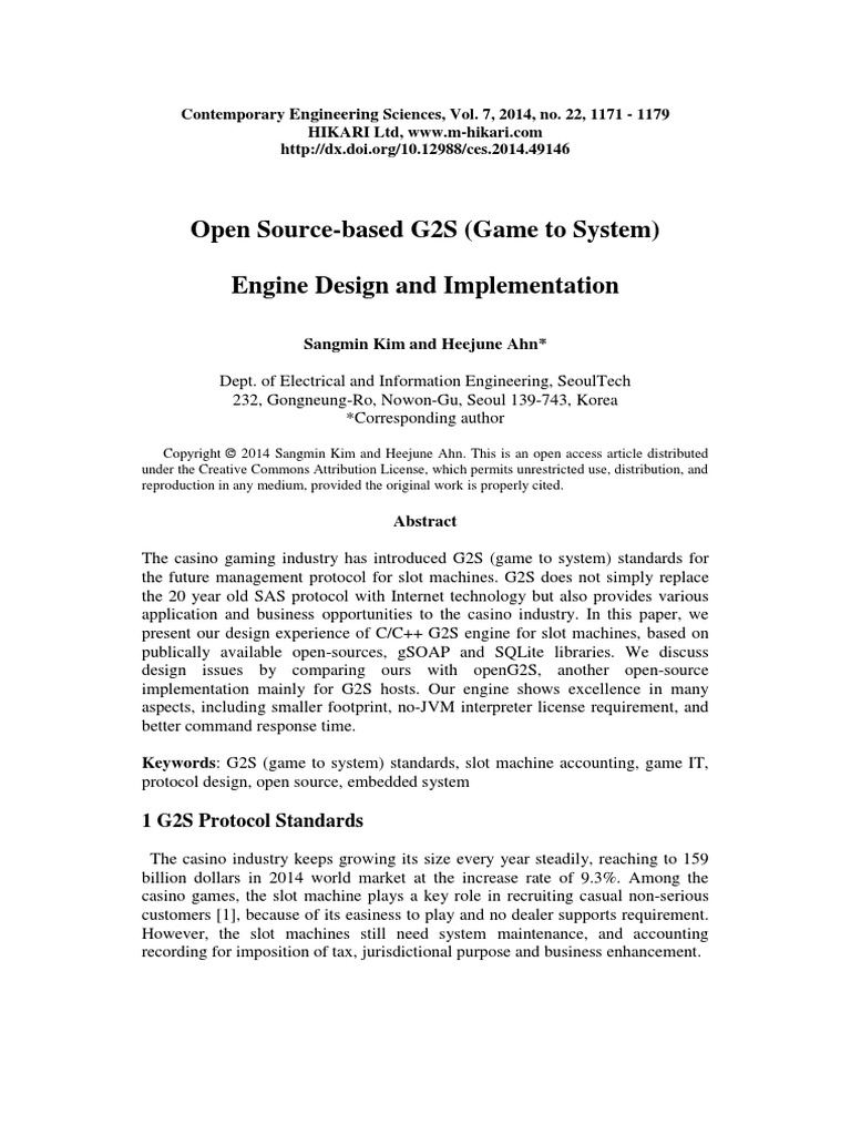 Open Source Based G2S Game To System Eng | PDF | Soap | Software Development