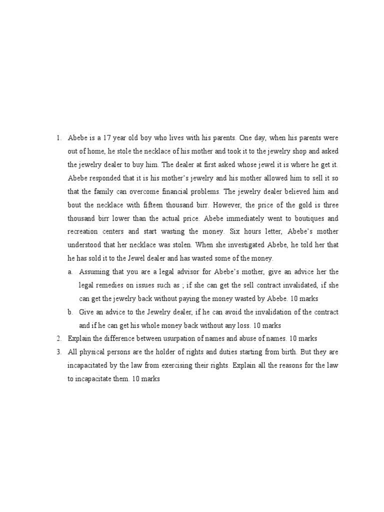 Abebe Is A 17 Year Old Boy Who Lives With His Parents | PDF