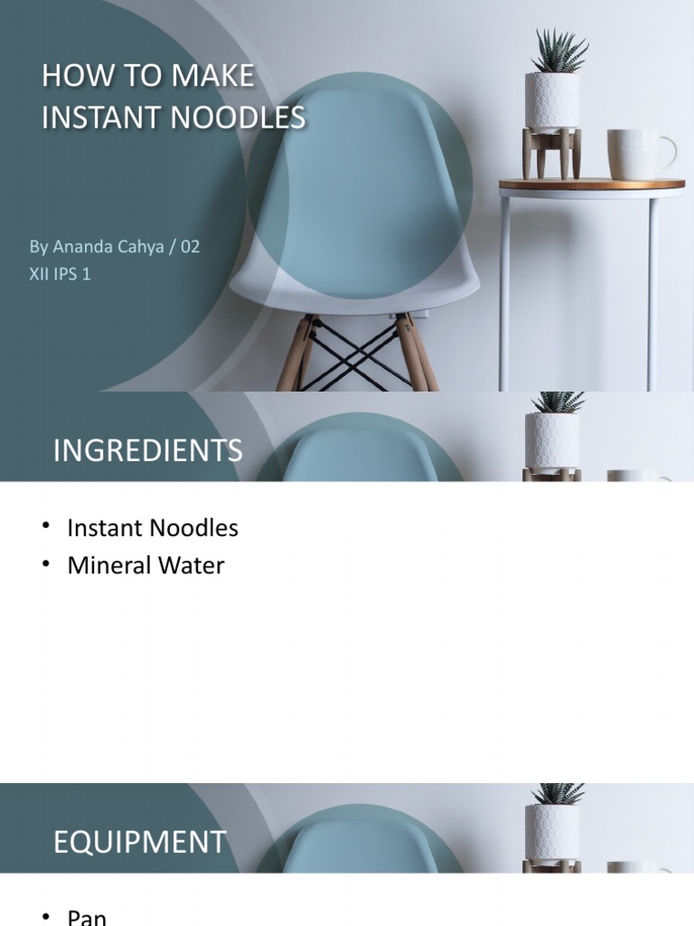 How To Makeee Instant Noodles | PDF