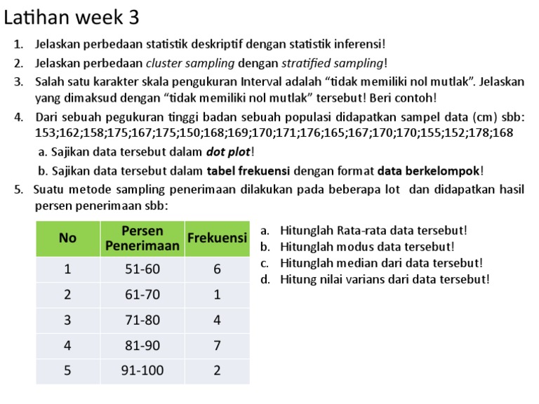 Latihan Stat 1 Week 3 | PDF