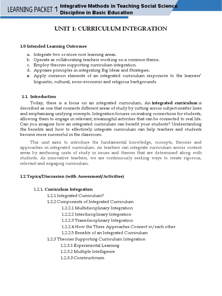 SS 20 (LP1) | PDF | Constructivism (Philosophy Of Education) | Curriculum