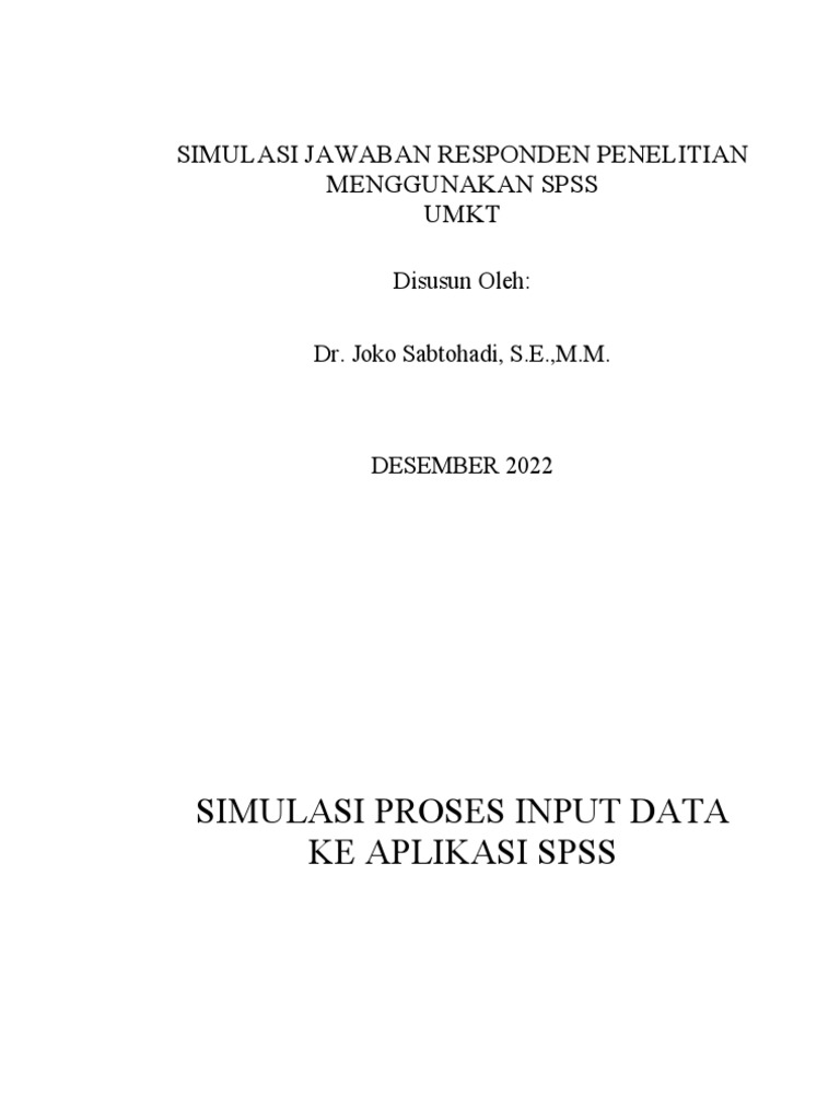 Analisis Data Jawaban Responden | PDF