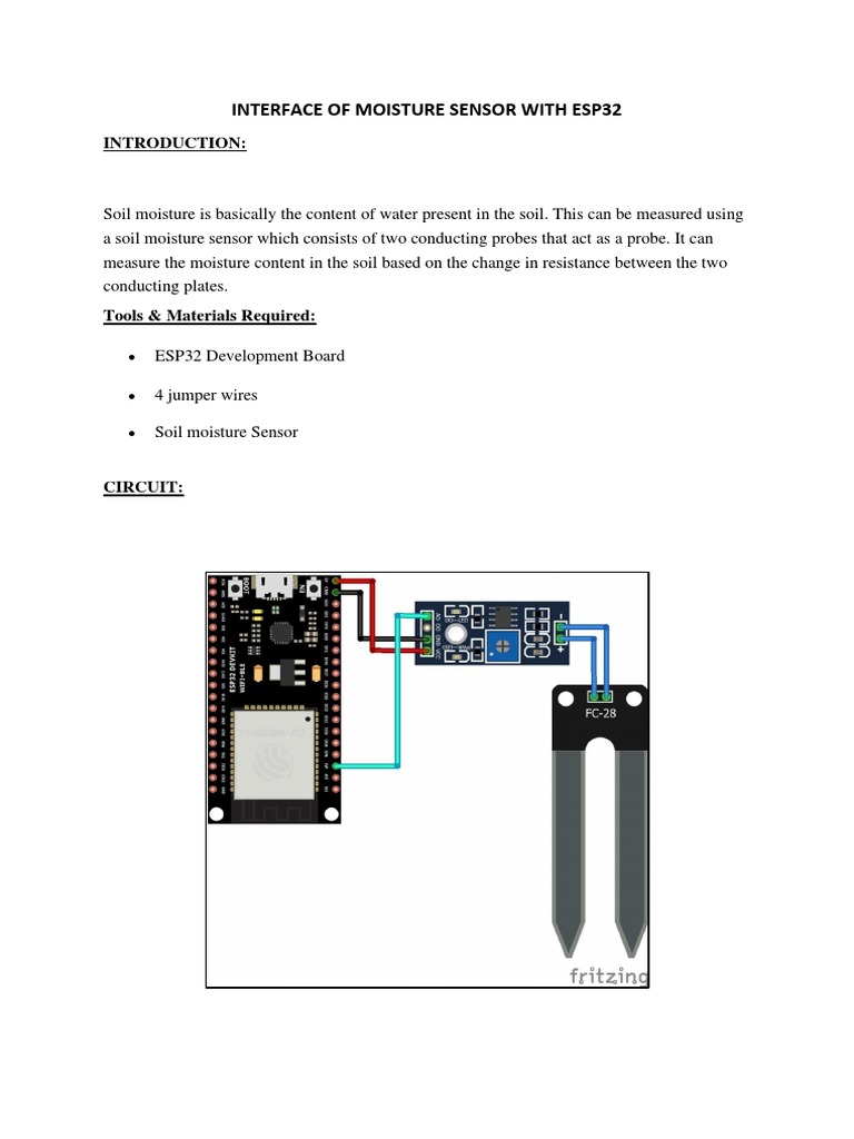 ESP32 Moisture Sensor Interface | PDF