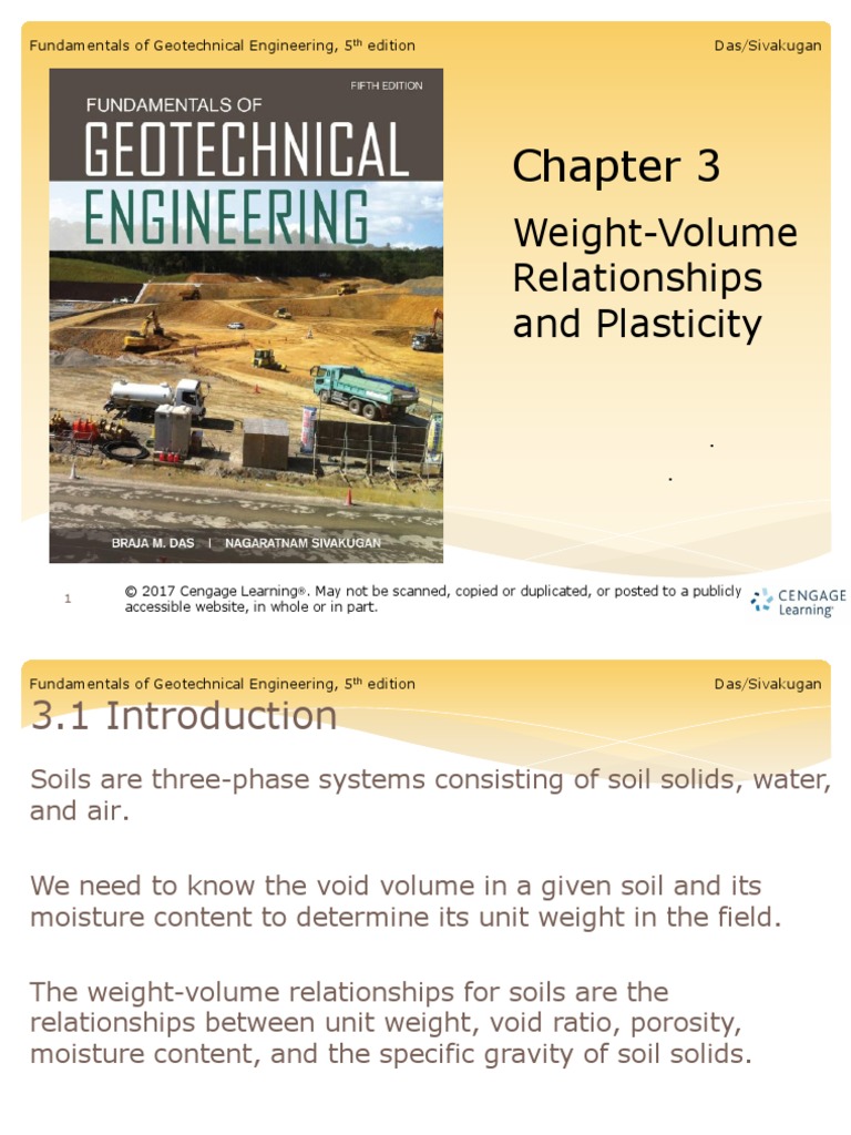 Chapter 3 Weight Volume Relationships | PDF | Porosity | Geotechnical Engineering