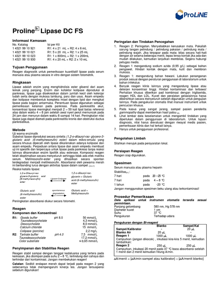 Lipase DC FS Ed.00 | PDF | Sains & Matematika