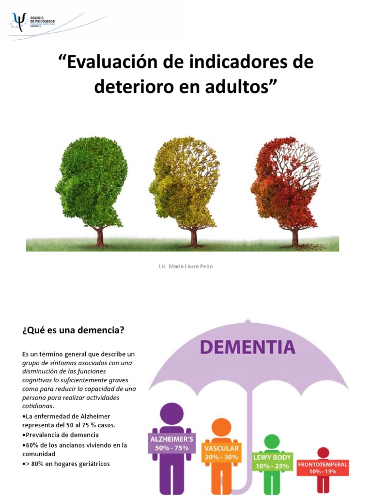 Evaluación de Indicadores de Deterioro en Adultos | PDF | Lóbulo ...