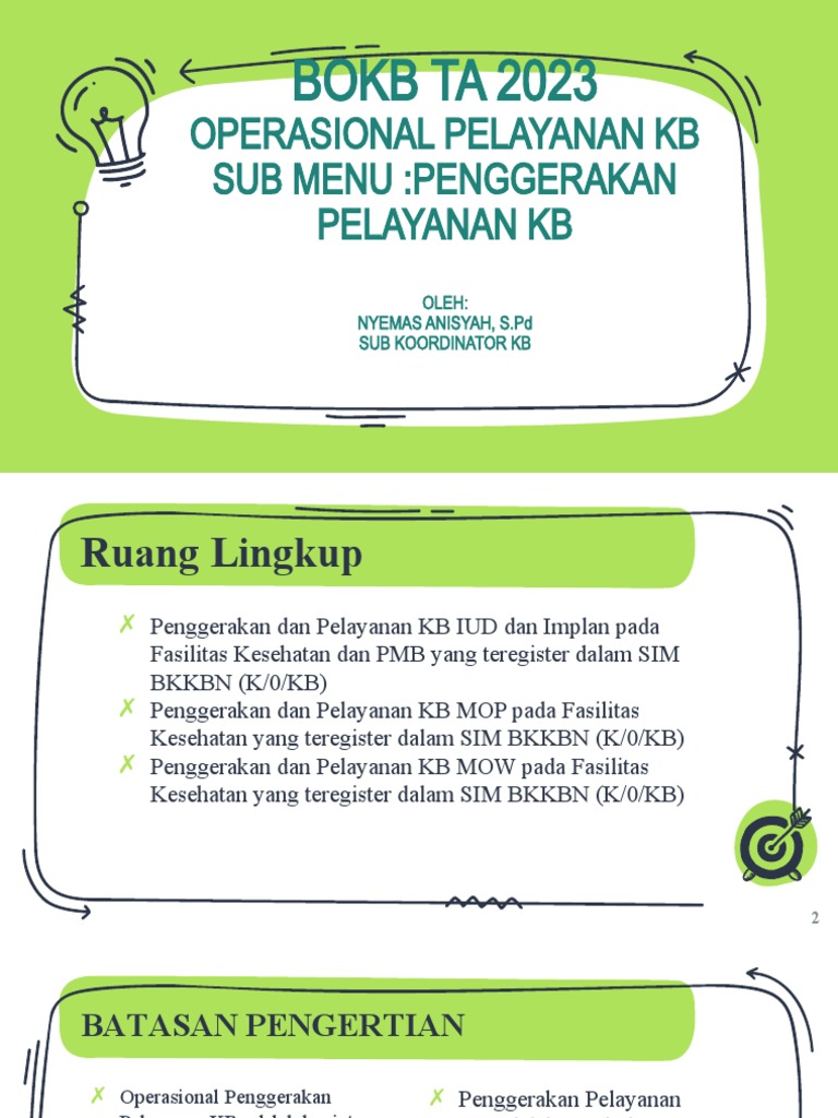 BOKB 2023 Sub Menu Operasional Penggerakan Pelayanan KB 2 New | PDF BOKB 2023 Sub Menu Operasional Penggerakan Pelayanan KB 2 New | PDF