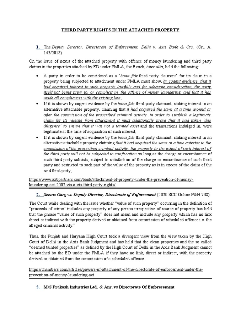 3rd Party Rights and Attachment of Property | PDF | Crimes | Crime ...