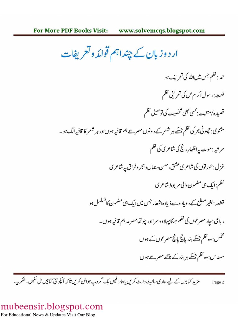 Urdu Grammar Book | PDF | Blogging