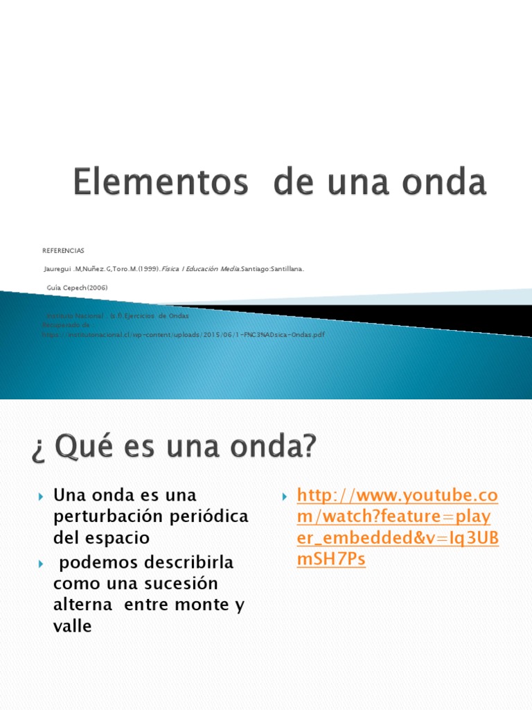 Elementos de Una Onda | PDF | Longitud de onda | Frecuencia