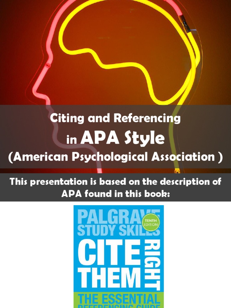 Citation and Referencing (APA Format) | PDF | Creative Commons | Citation