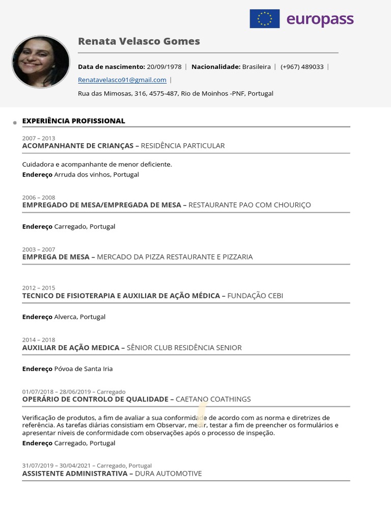 CV - Renata Velasco Gomes PDF | PDF