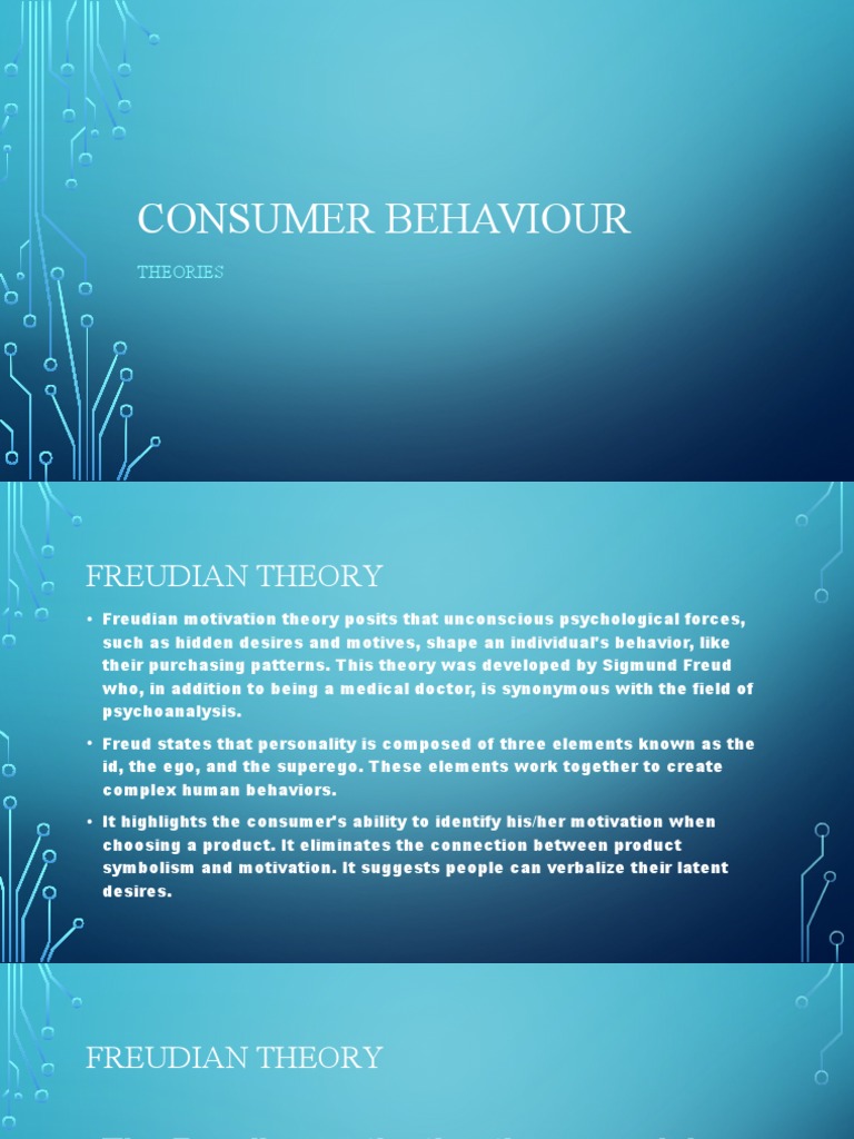 Consumer Behaviour Ppt-Freudian Theories | PDF | Attitude (Psychology) | Id