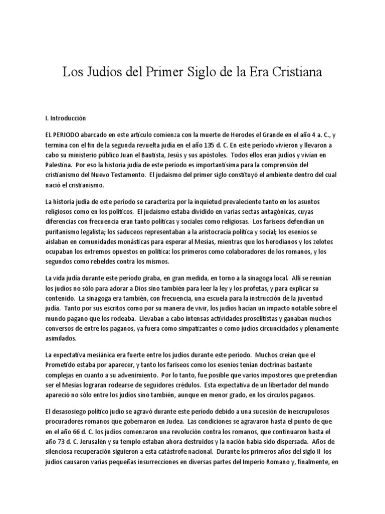 Los Judíos Del Primer Siglo de La Era Cristiana | PDF | Samaria | Ropa