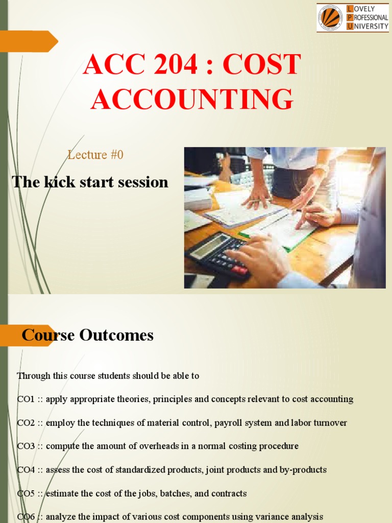 Zero Lecture ACC 204 | PDF | Cost Accounting | Accounting
