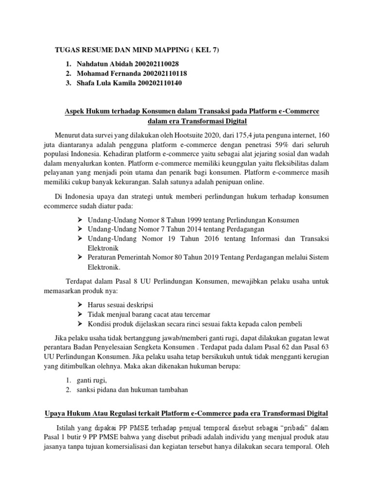 Resume Dan Mind Mapping Artikel 1 (Kel 7) | PDF