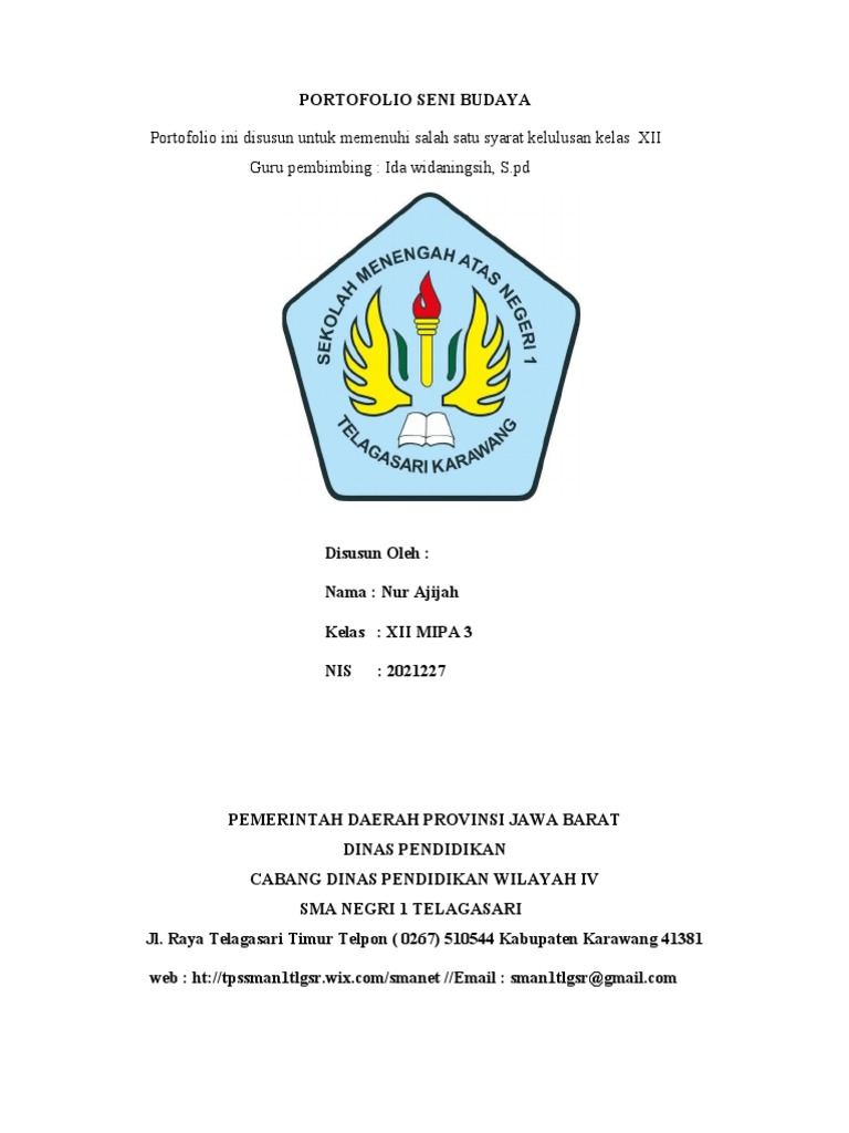 PORTOFOLIO SENI BUDAYA (Nur Ajijah) | PDF