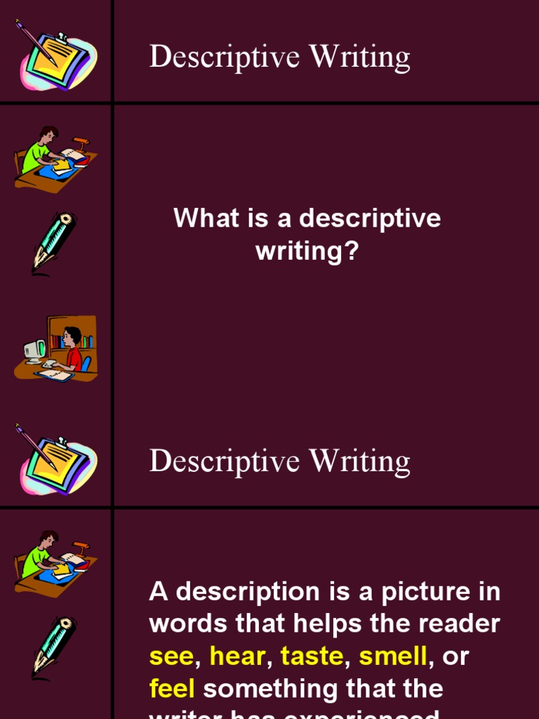 Mastering Descriptive Writing Techniques | PDF | Senses