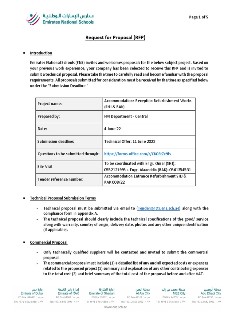 Padel Court and HVAC Refurbishment RFP | PDF | Countertop | Request For ...