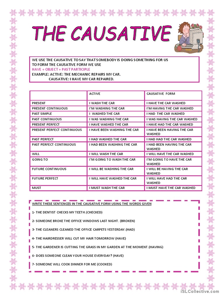 The Causative | PDF | Language Mechanics | Grammar