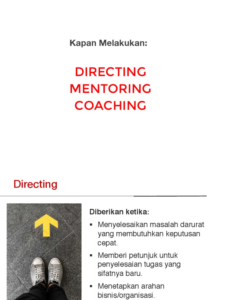 Directing Mentoring Coaching: Kapan Melakukan | PDF