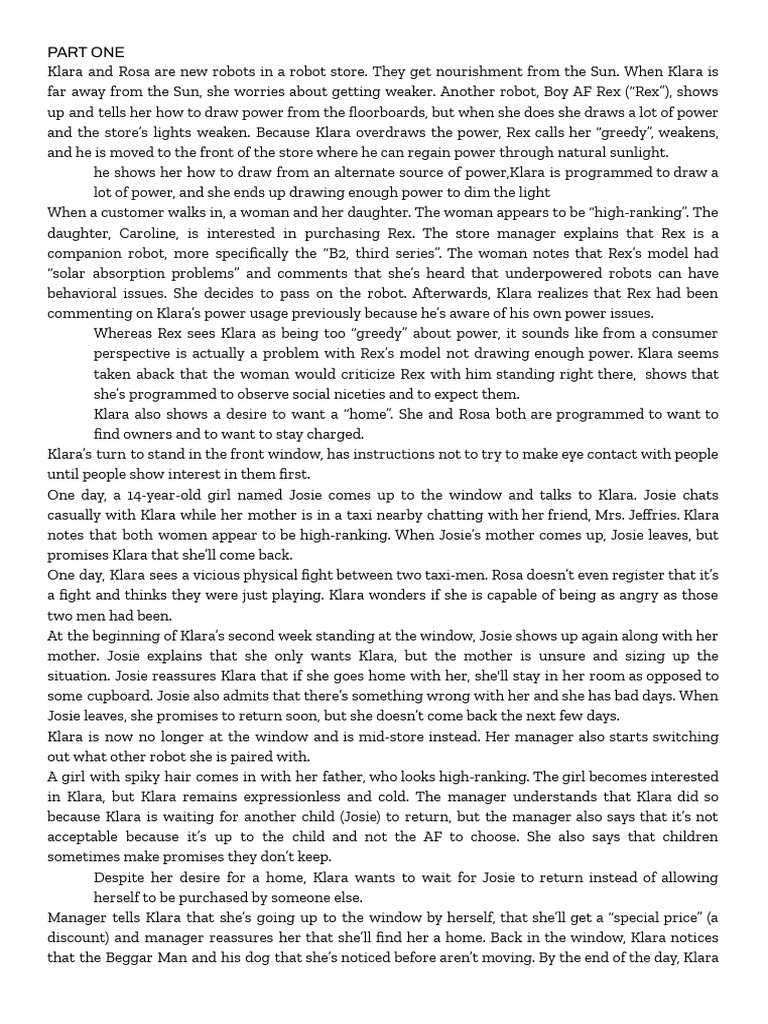 Klara and The Sun | PDF