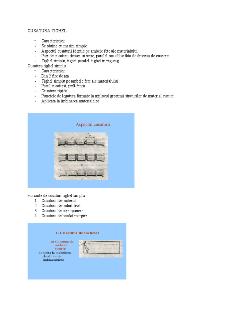 Cusatura Tighel | PDF